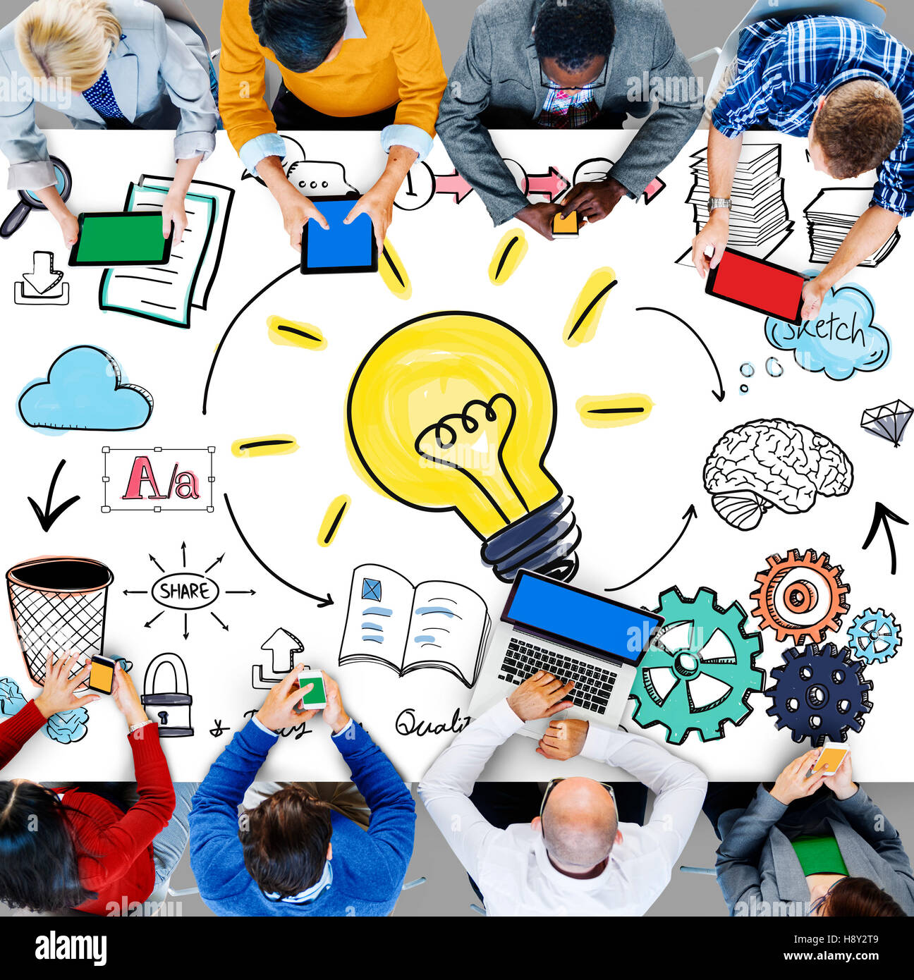 Ideas Learning Strategy Plan Teamwork Concept Stock Photo - Alamy