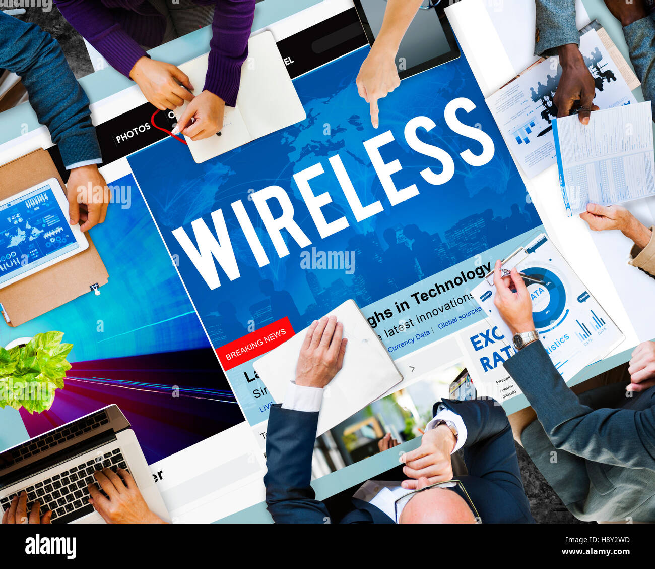Wireless Connection Communication Modem Spot Concept Stock Photo - Alamy