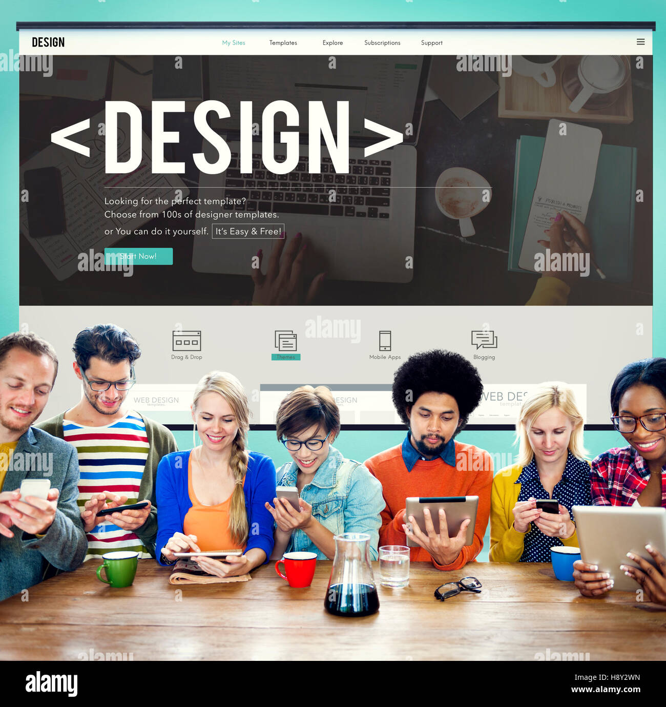 Design Drawing Outline Planning Purpose Creative Concept Stock Photo ...