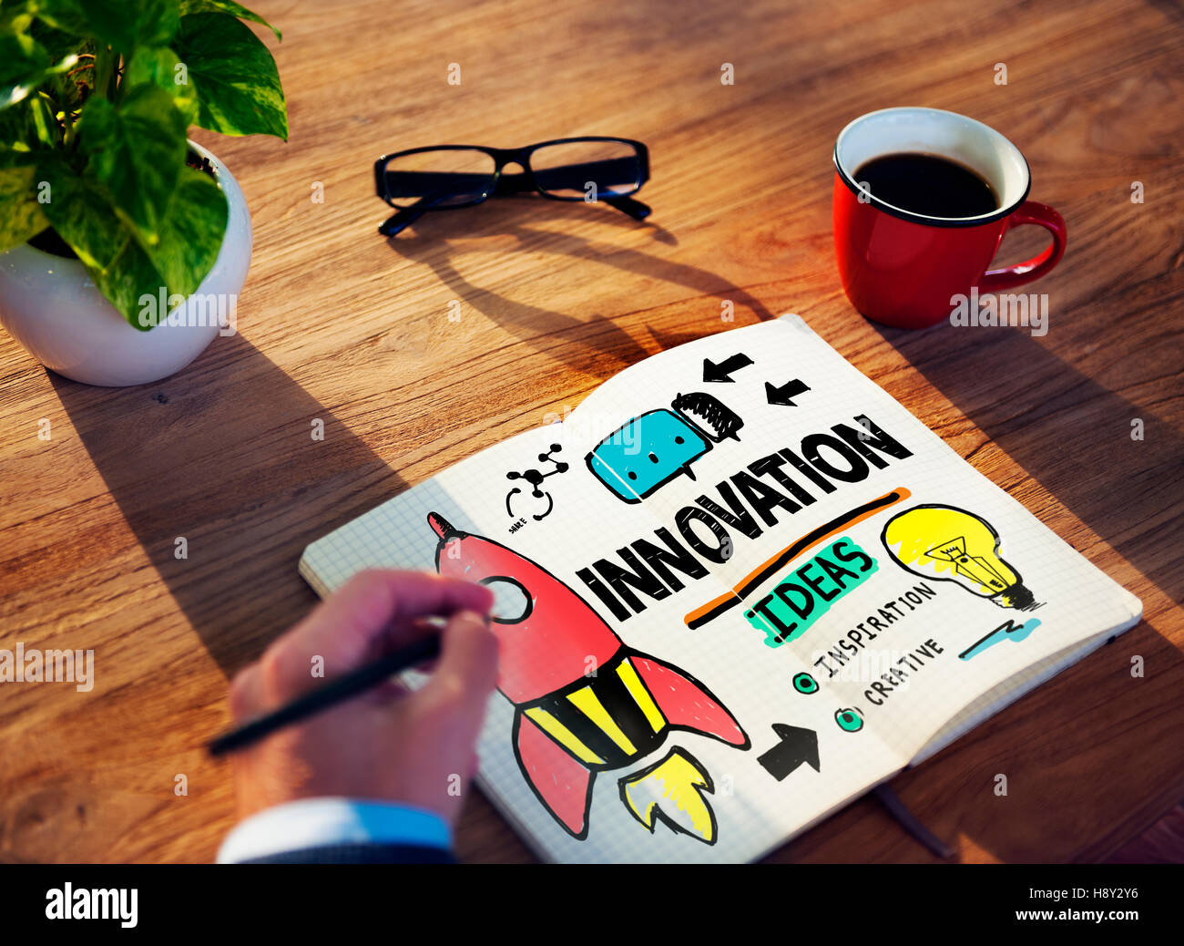 Innovation Business Plan Creativity Mission Strategy Concept Stock ...