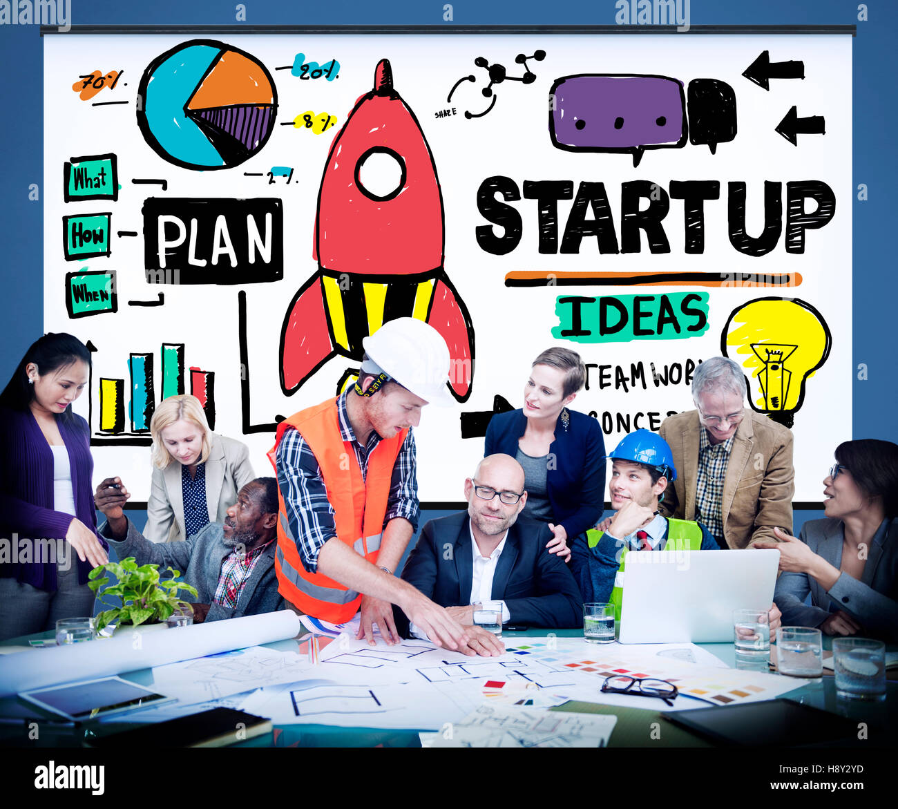 Start Up Business Plan Development Vision Concept Stock Photo - Alamy