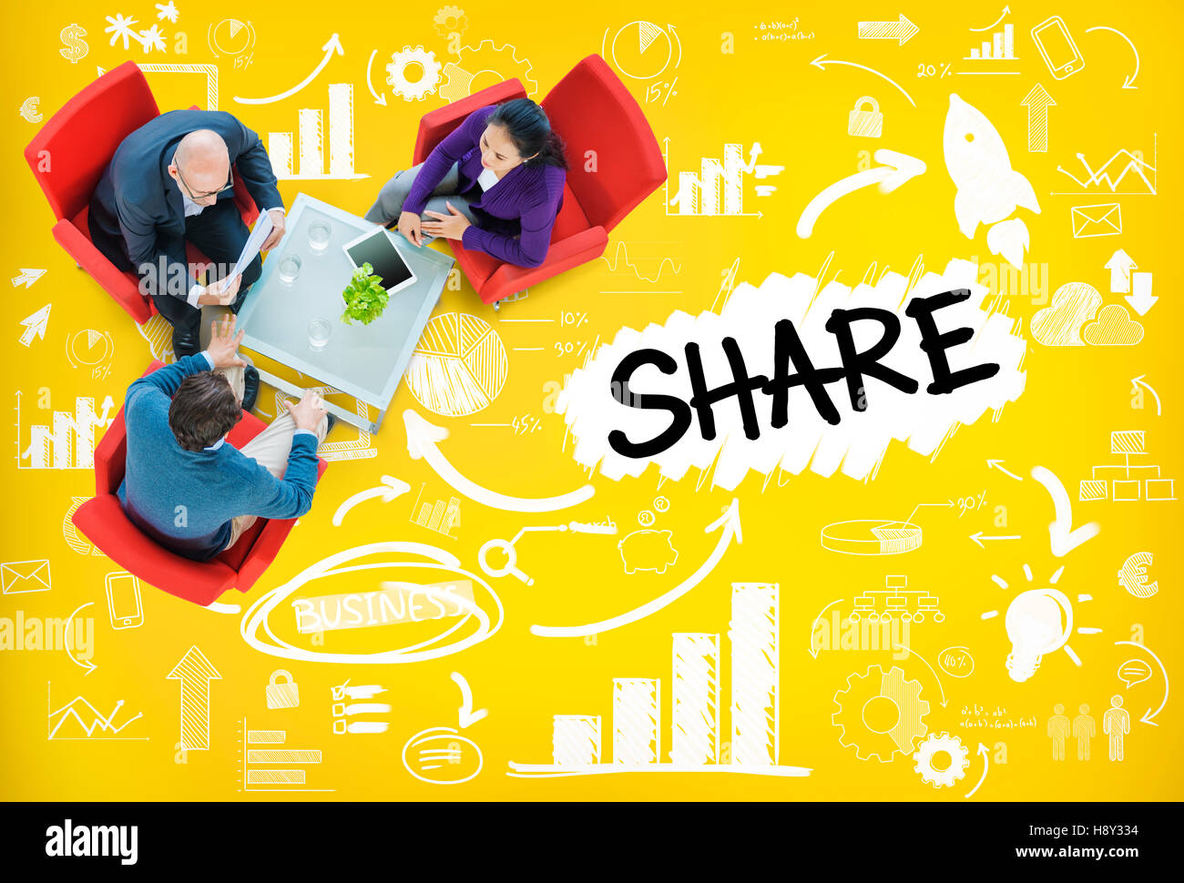 Share Sharing Connection Online Communication Networking Concept Stock ...