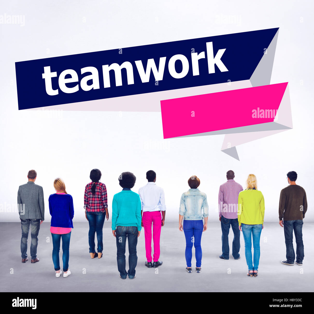 Team Corporate Teamwork Collaboration Assistance Concept Stock Photo ...