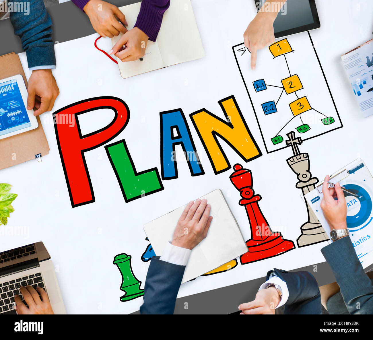 Plan Planning Ideas Process Strategy Vision Concept Stock Photo - Alamy
