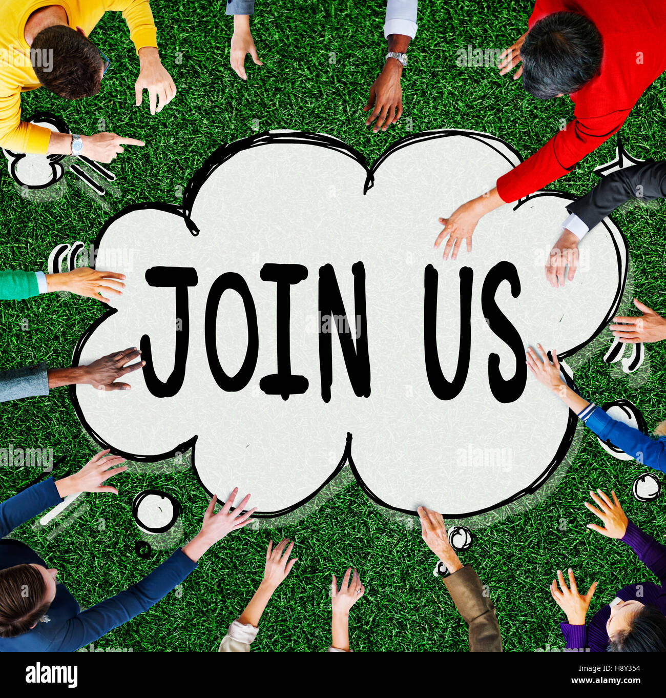 Join Us Invitation Support Business Concept Stock Photo - Alamy