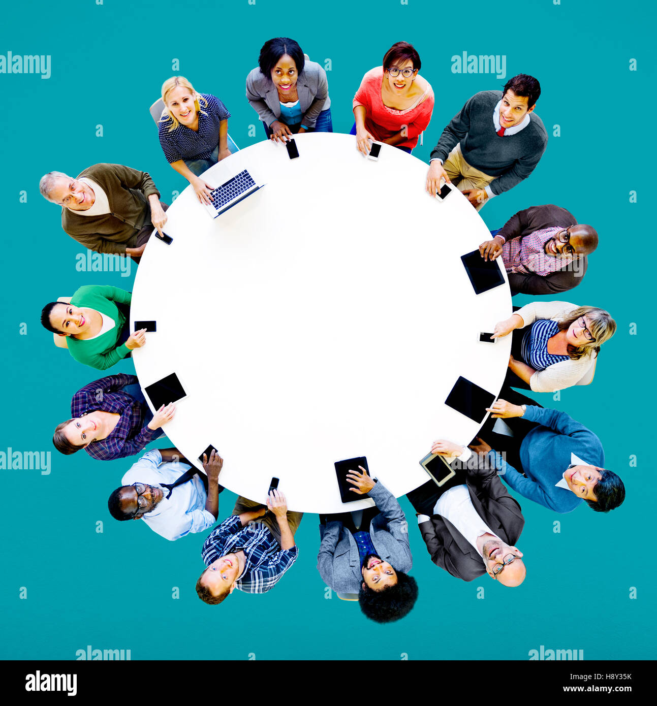 Diverse People Friends Digital Device Technology Concept Stock Photo ...