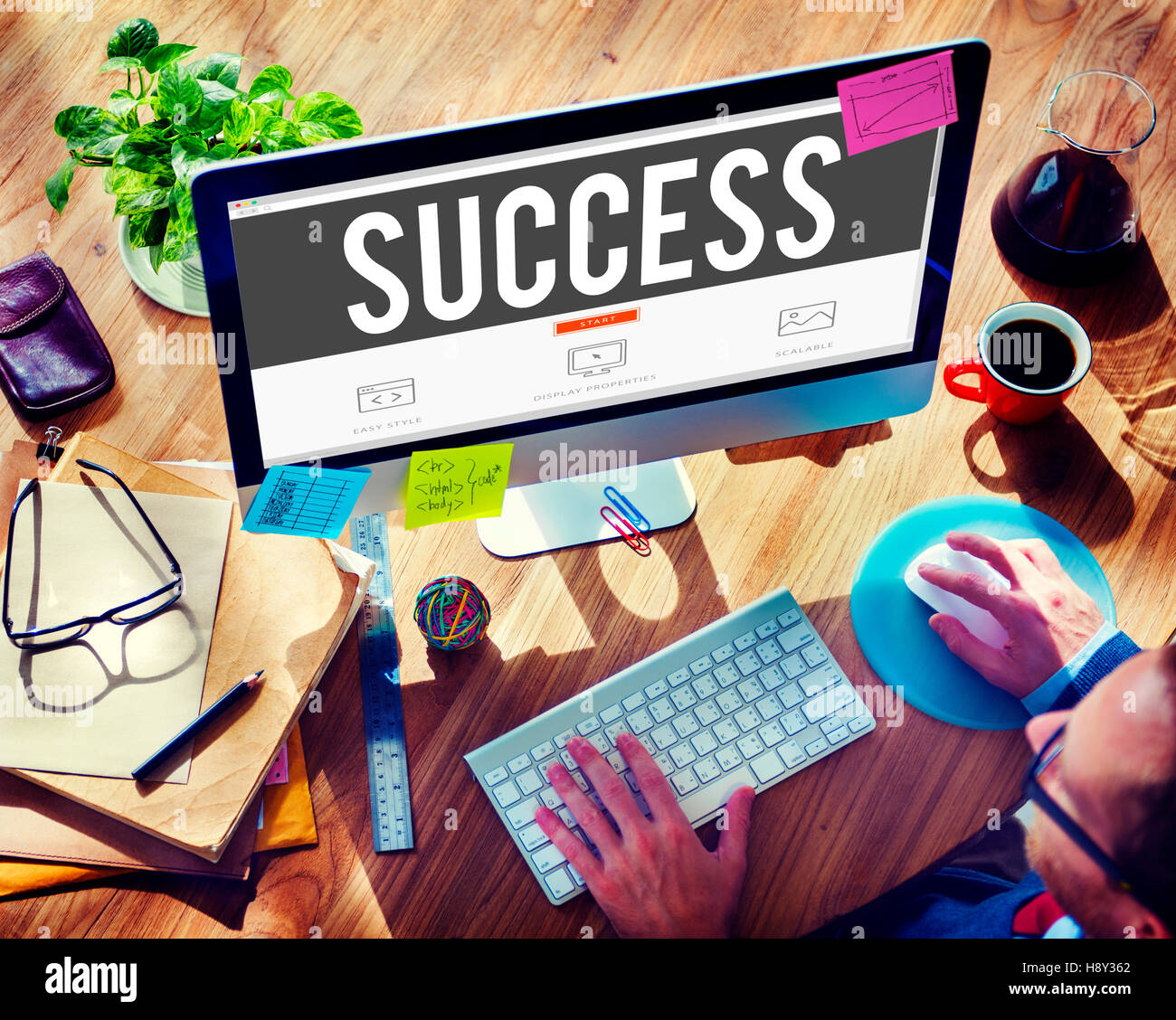Success Improvement Celebration Winning Excellence Concept Stock Photo ...