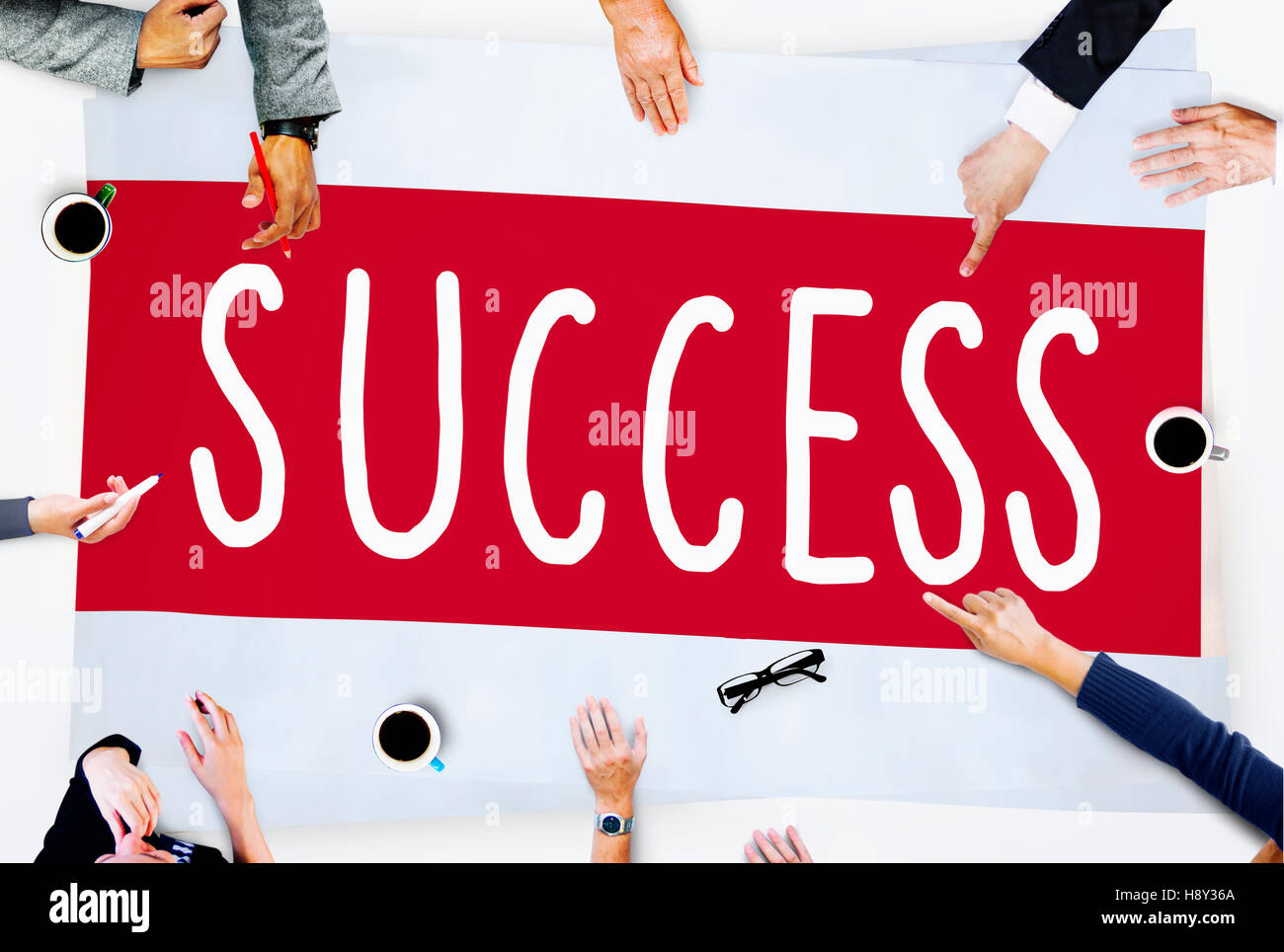 Success Improvement Celebration Winning Excellence Concept Stock Photo ...