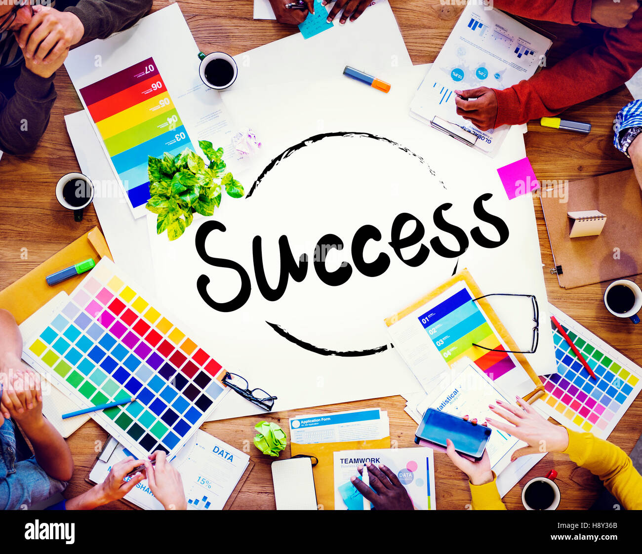 Success Improvement Celebration Winning Excellence Concept Stock Photo ...