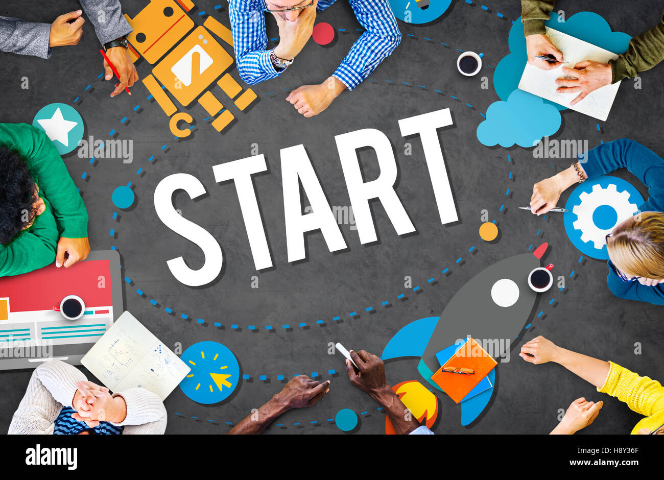 Aerial view start point hi-res stock photography and images - Alamy