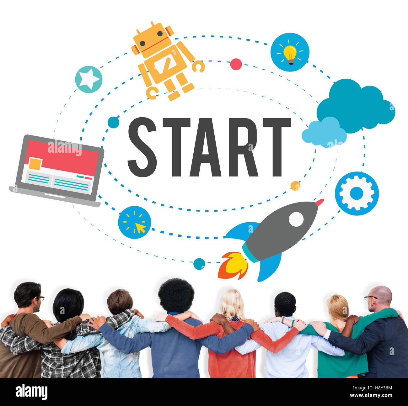 Start Mission Success Strategy Beginning Concept Stock Photo - Alamy
