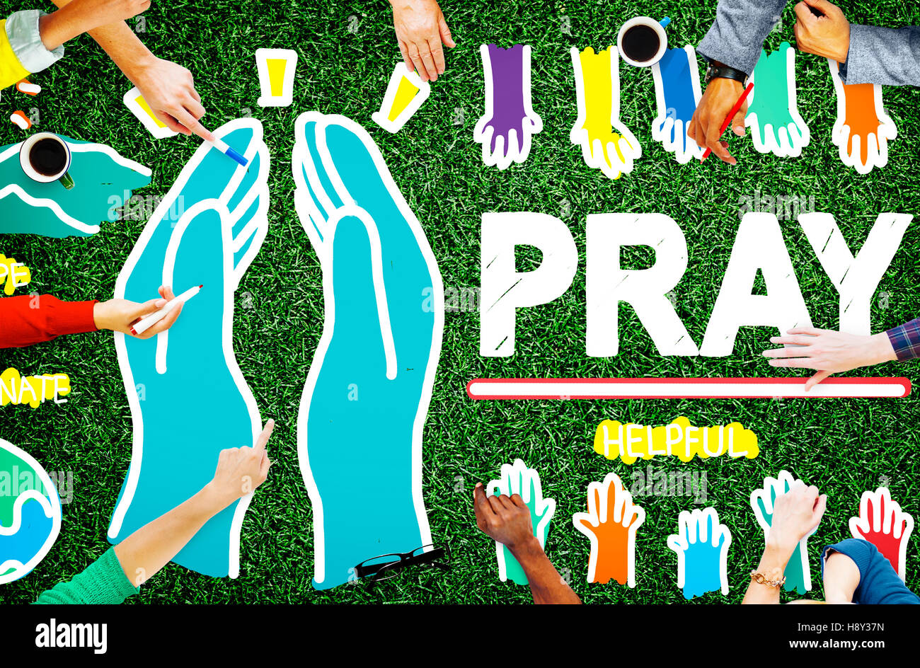 Pray Praying Hope Help Spirituality Religion Concept Stock Photo - Alamy