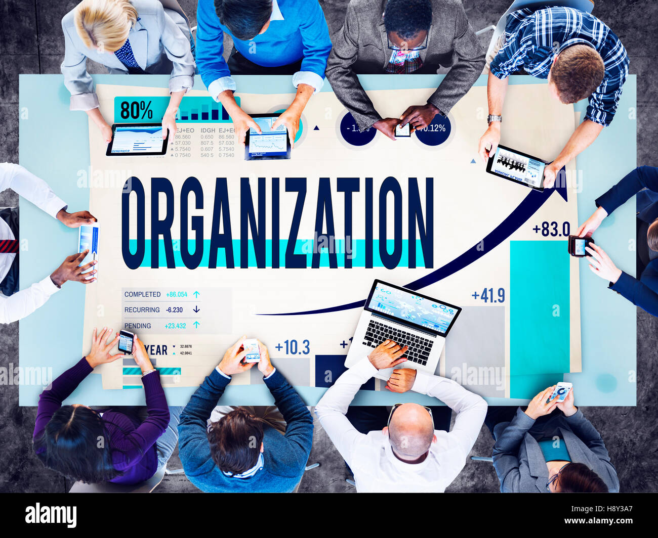 Organization Management Network Corporate Connection Concept Stock ...