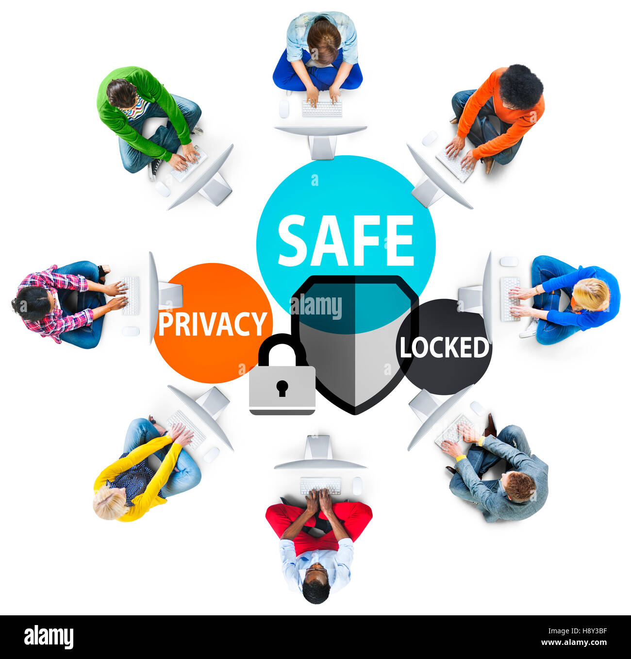 Safe Privacy Locked Security Protection Safe Insurance Concept Stock ...