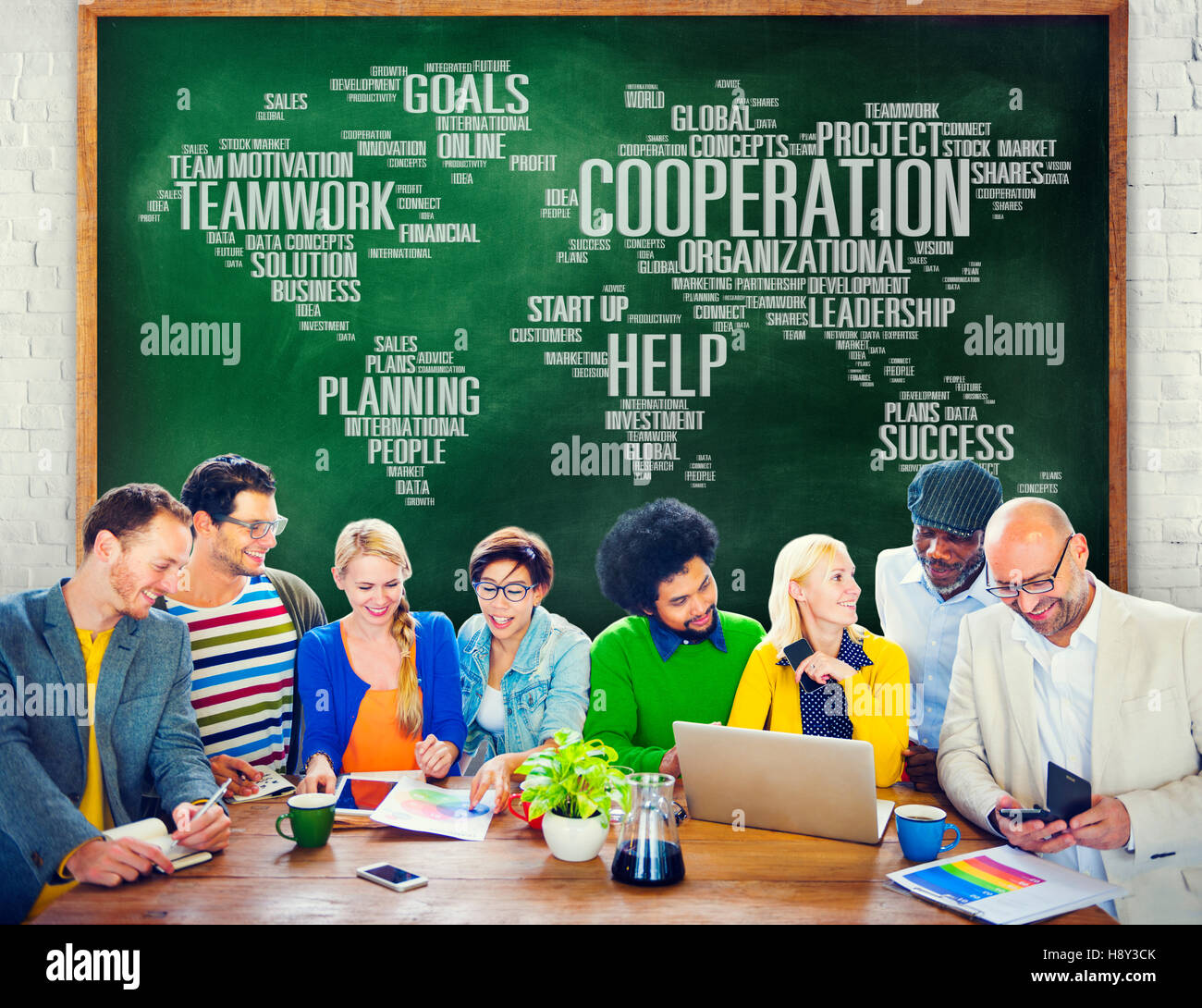 Coorperation Business Coworker Planning Teamwork Concept Stock Photo ...