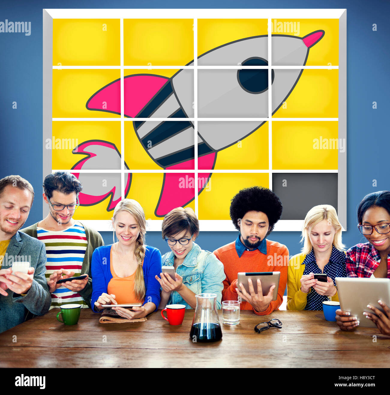 Startup Technology Growth Success Game Puzzle Concept Stock Photo - Alamy