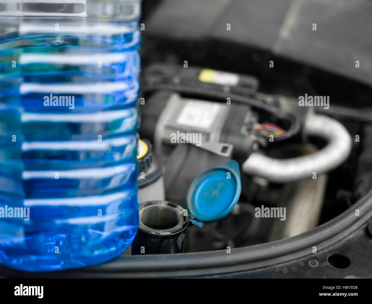 Screen washer fluid Stock Photo - Alamy