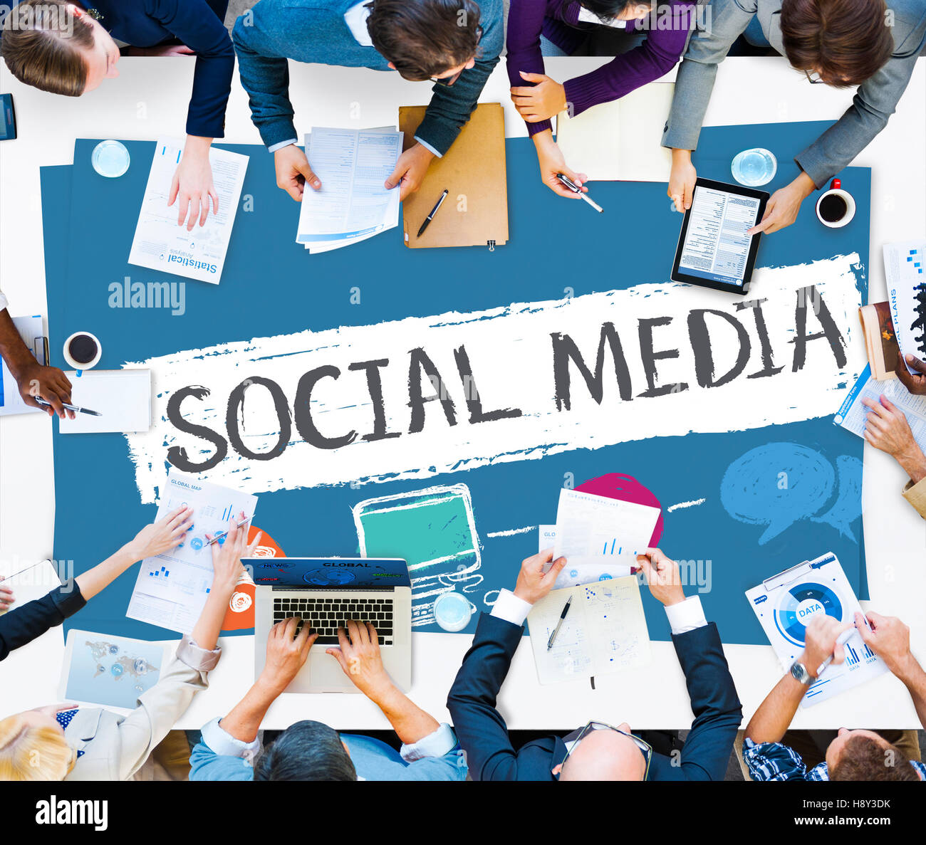 Social Media Social Networking Technology Connection Concept Stock ...