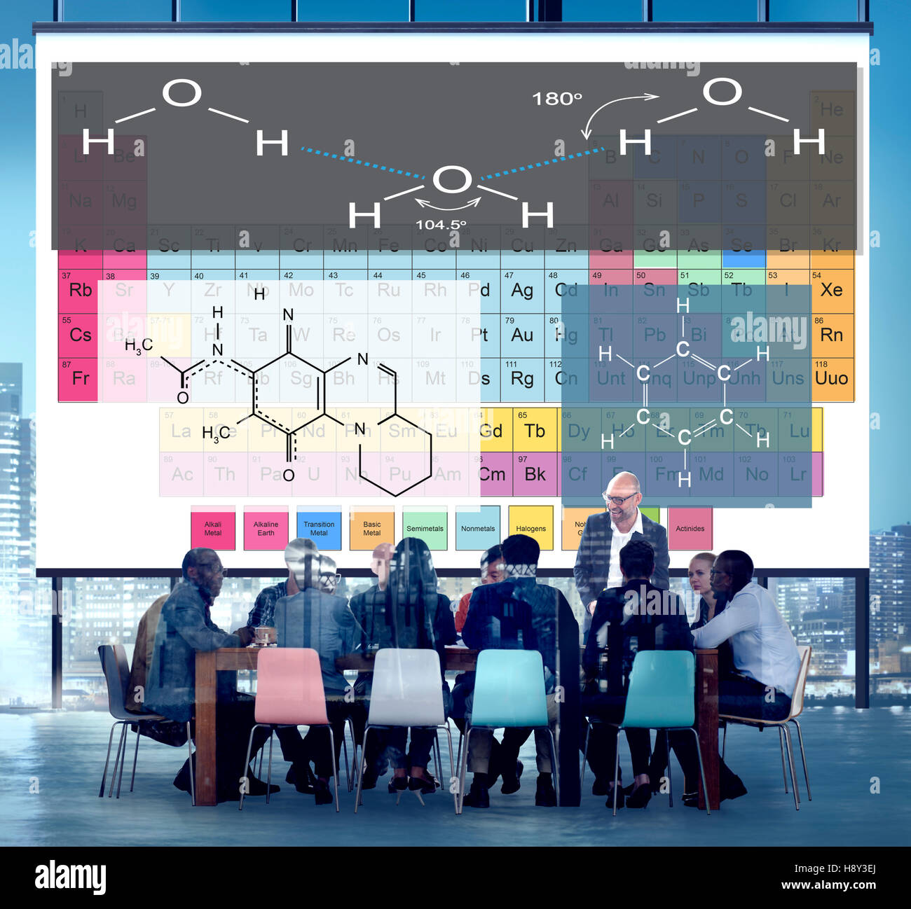 Formula Experiment Atom Chemistry Concept Stock Photo - Alamy