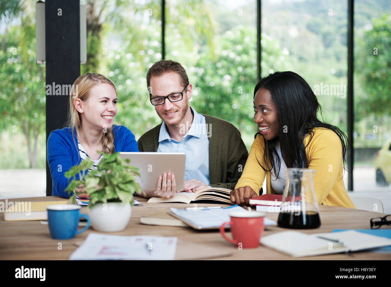 People Meeting Communication Corporate Teamwork Concept Stock Photo - Alamy