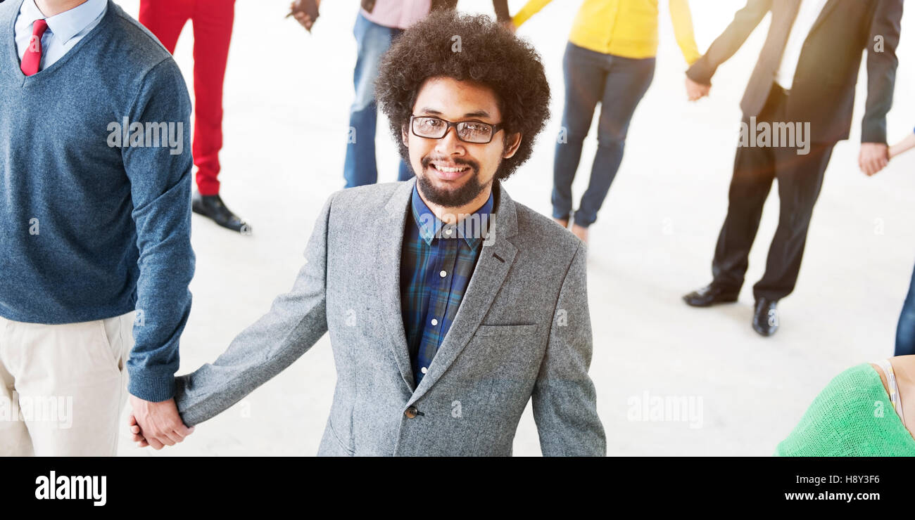 People Corporate Connection Teamwork Togetherness Concept Stock Photo ...