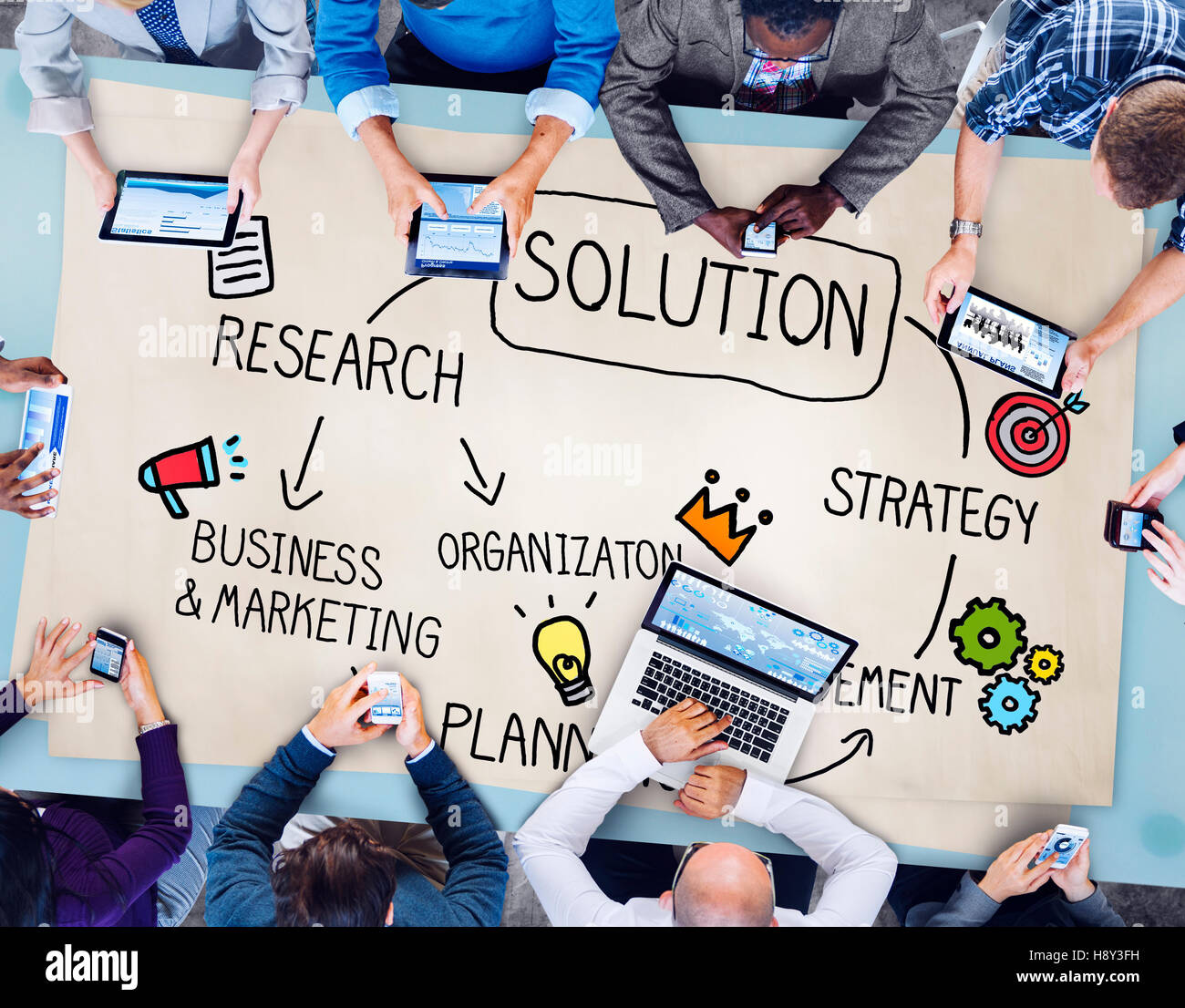 Solution Problem Solving Organization Management Concept Stock Photo ...