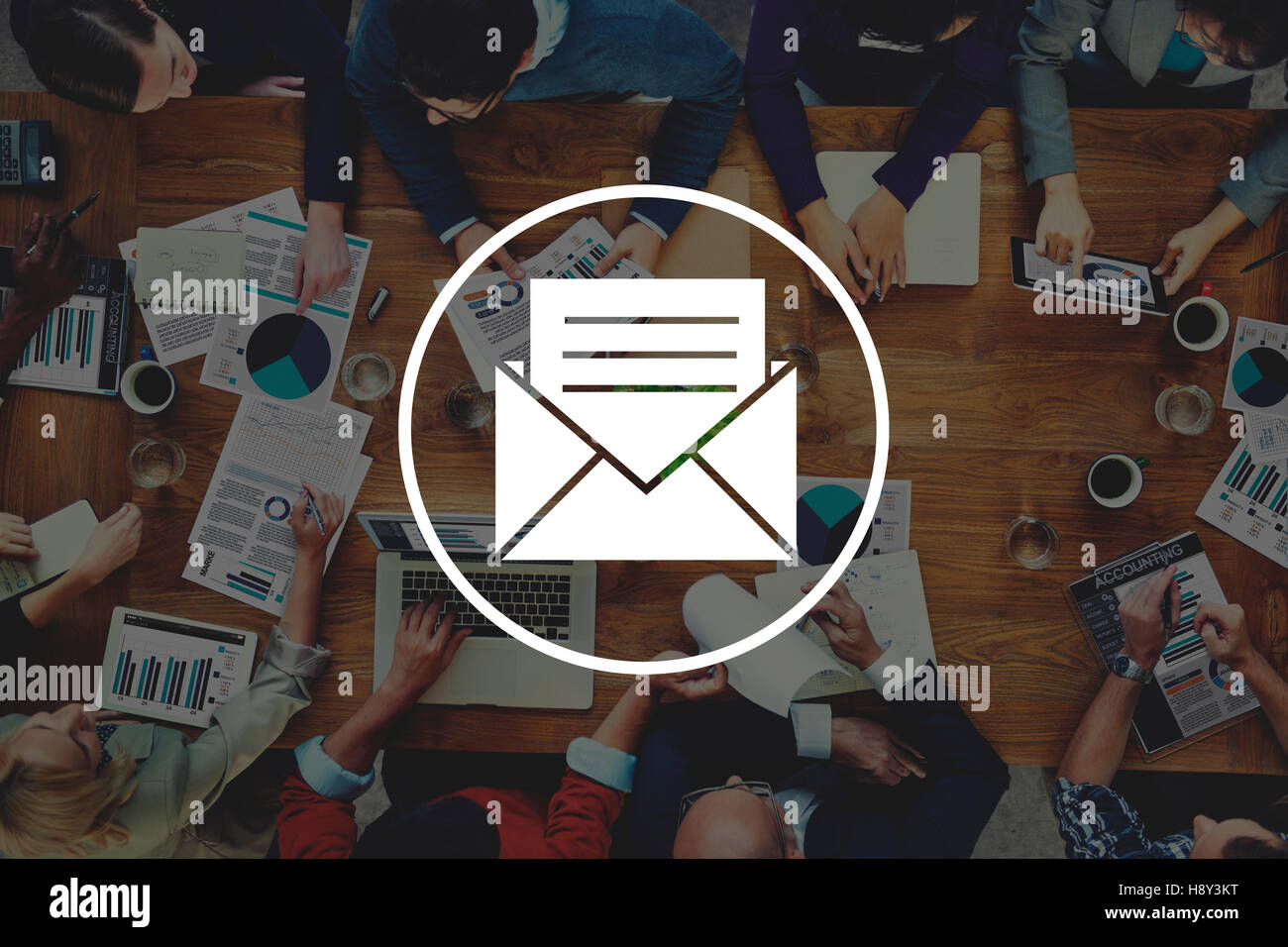 Email Message Icon Communication Letter Concept Stock Photo - Alamy