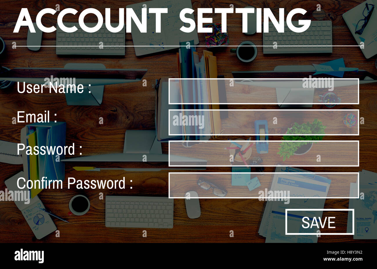 Account Setting Registration Password Log In Privacy Concept Stock ...