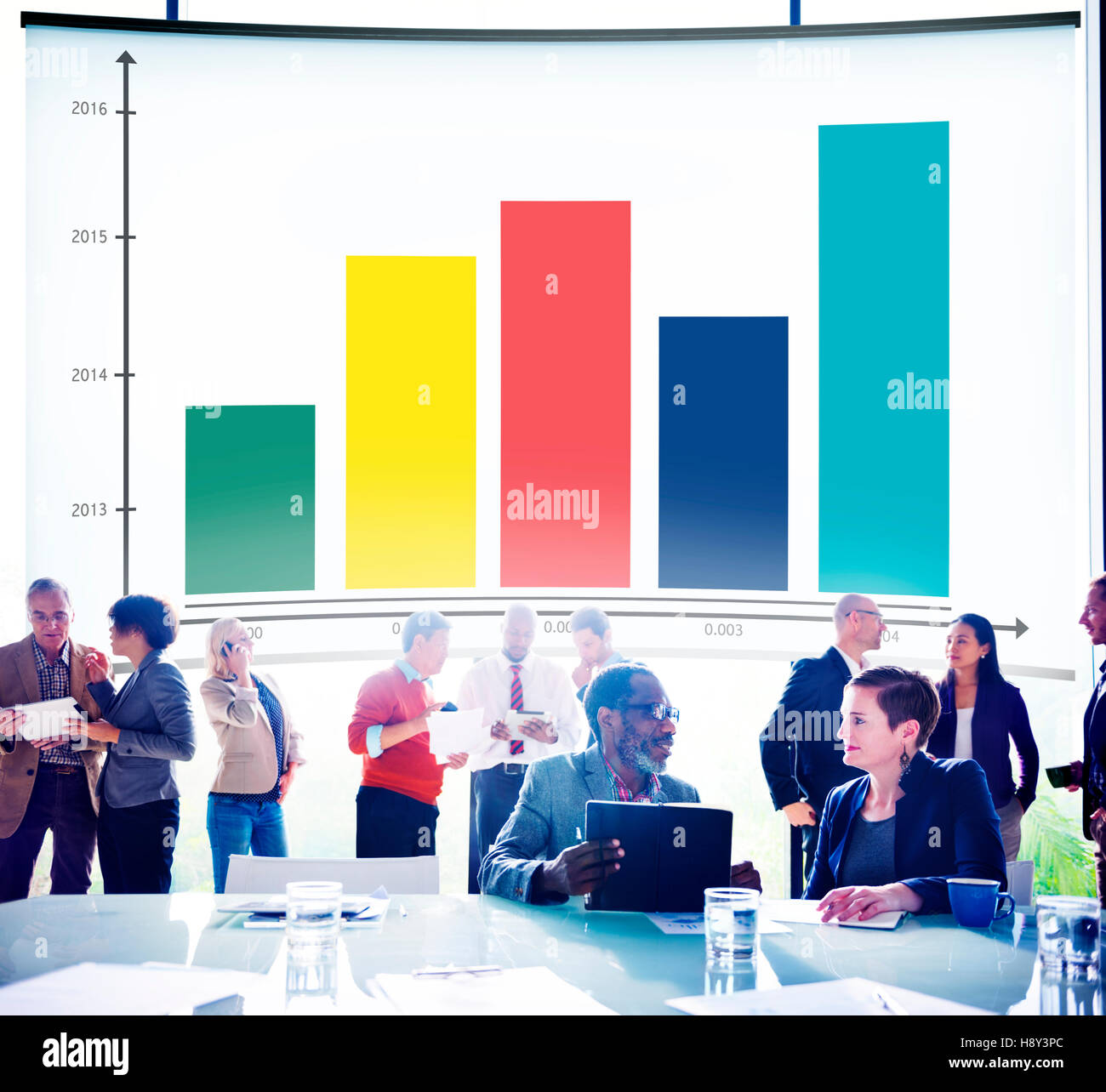 Bar Graph Analysis Achievement Improvement Strategy Success Concept ...