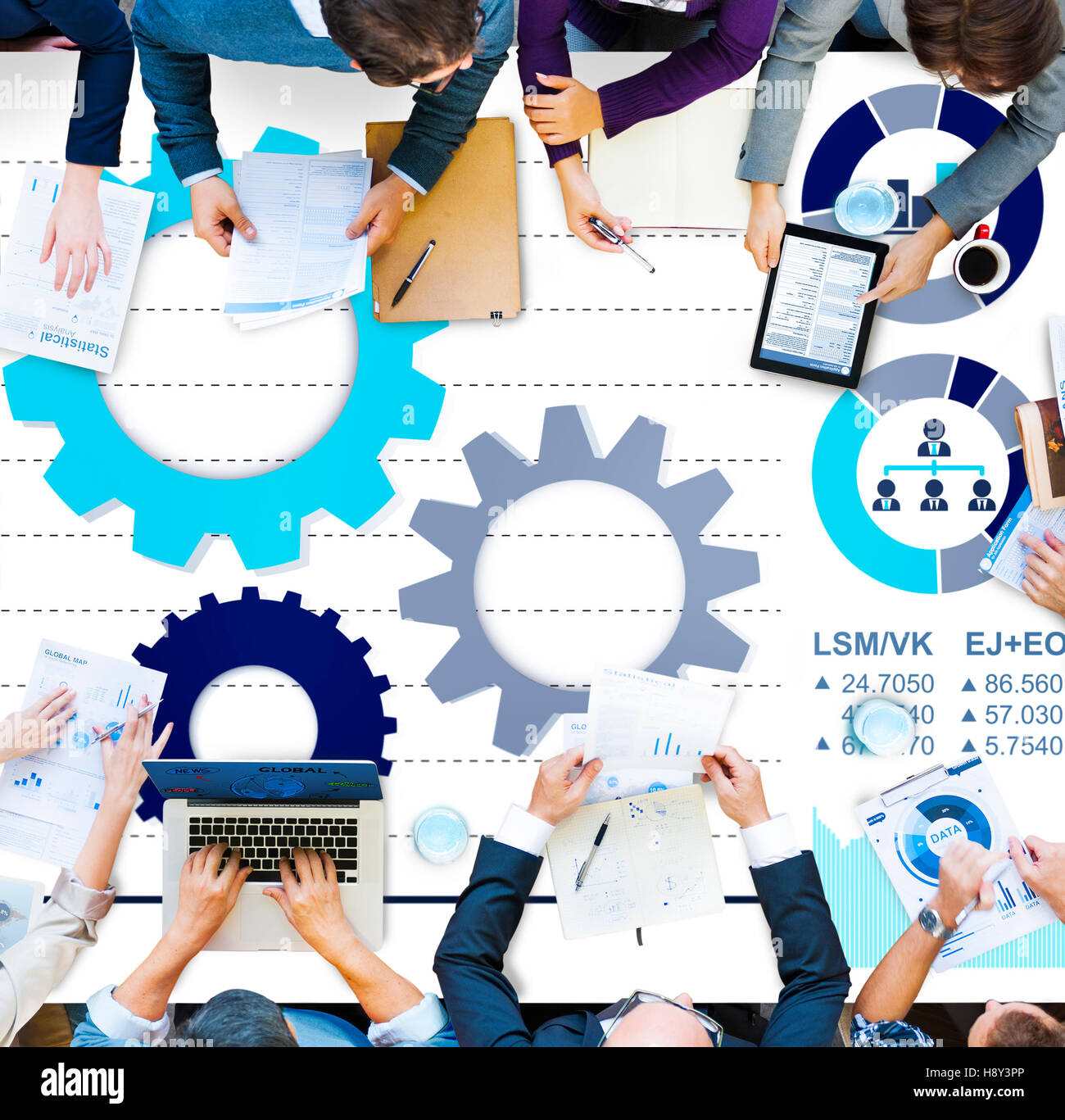 Teamwork Collaboration Strategy Business Marketing Concept Stock Photo ...