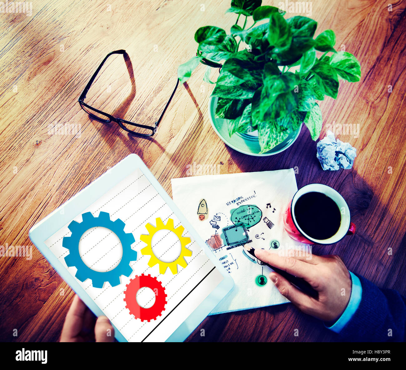 Teamwork Collaboration Strategy Business Marketing Concept Stock Photo ...
