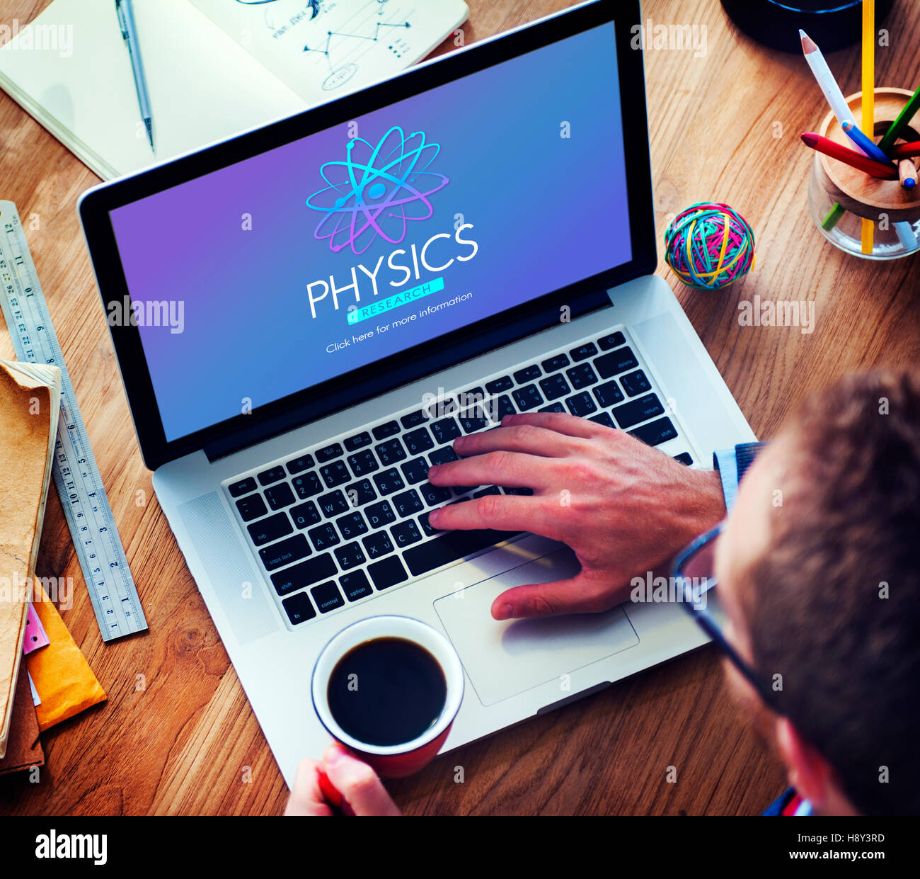 Physics Study Science Atom Energy Concept Stock Photo - Alamy