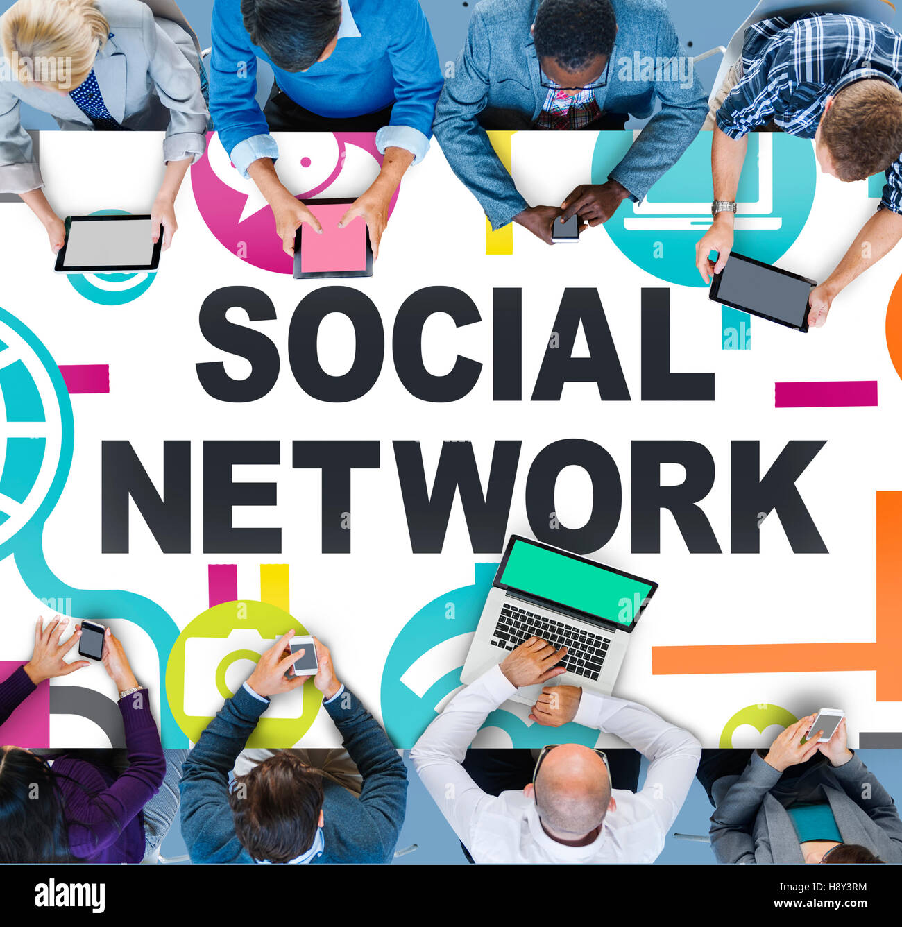 Social Network Internet Online Society Connecting Social Media Concept ...