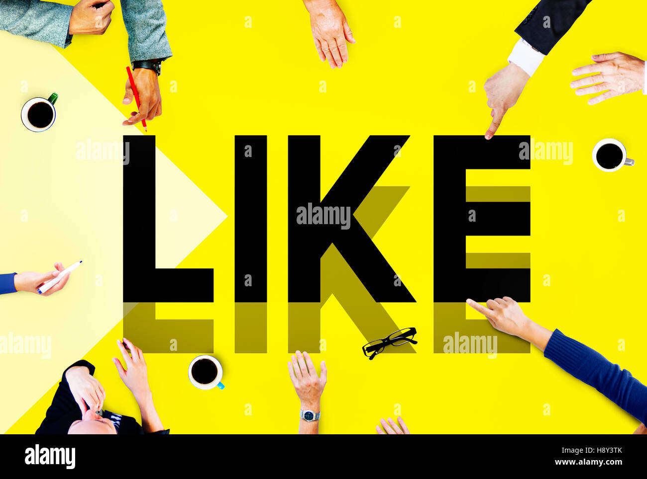 Browsing Network Internet Like Social Media Concept Stock Photo - Alamy