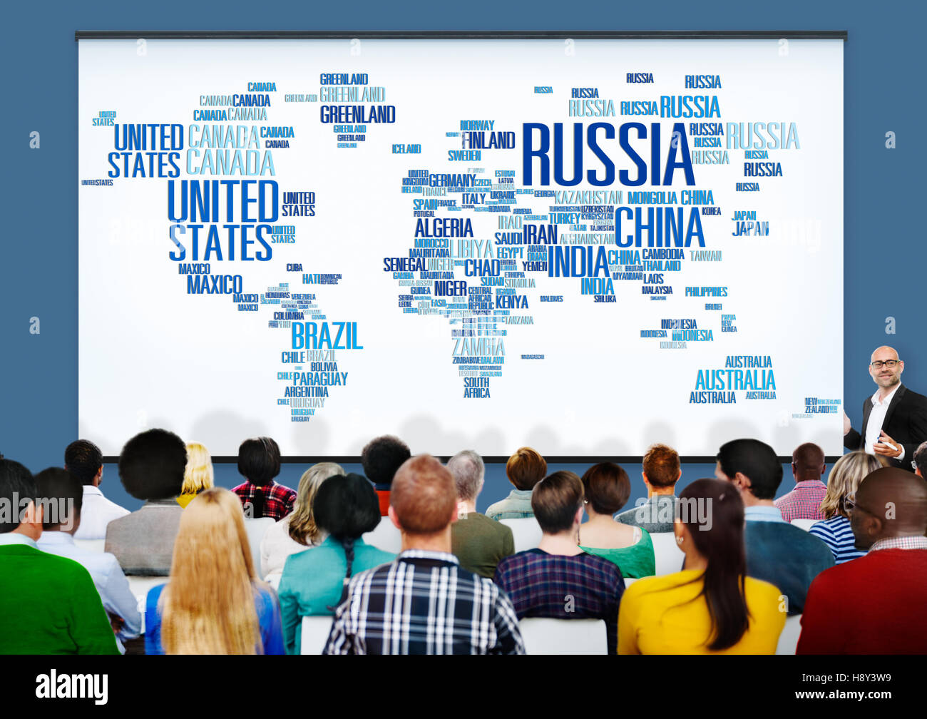 Global map of russia hi-res stock photography and images - Alamy
