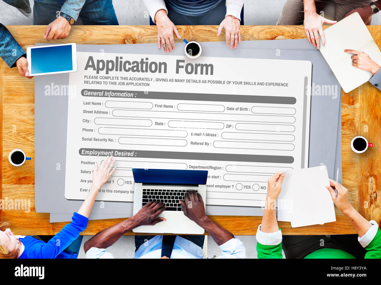 Online Web Job Application Form Concept Stock Photo - Alamy