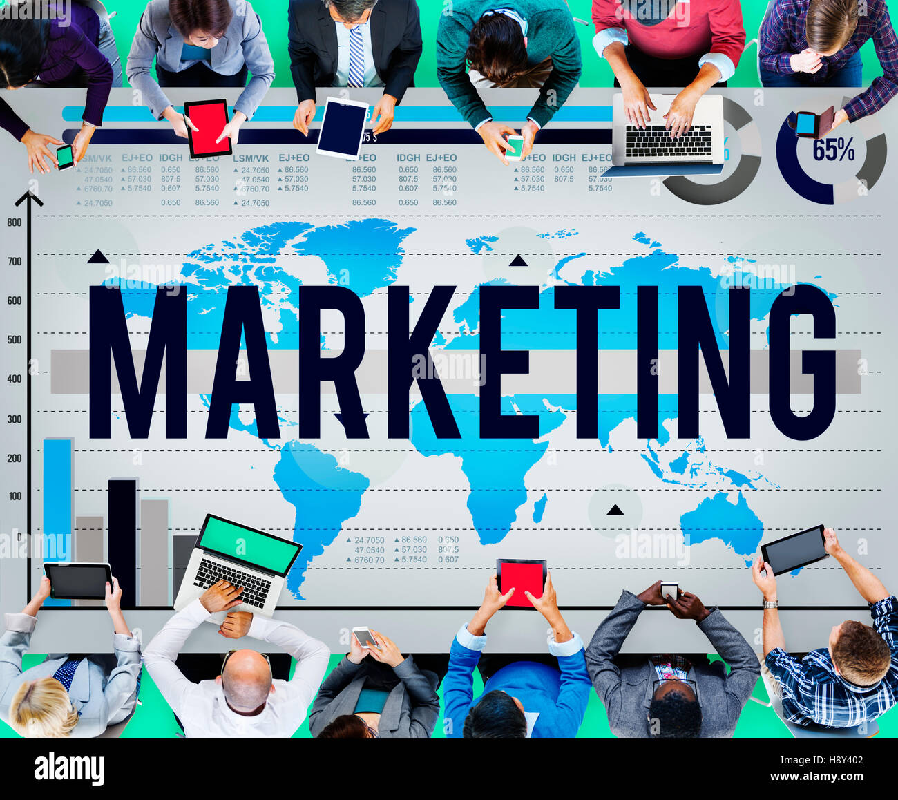 Marketing Commercial Business Analysis Data Concept Stock Photo - Alamy