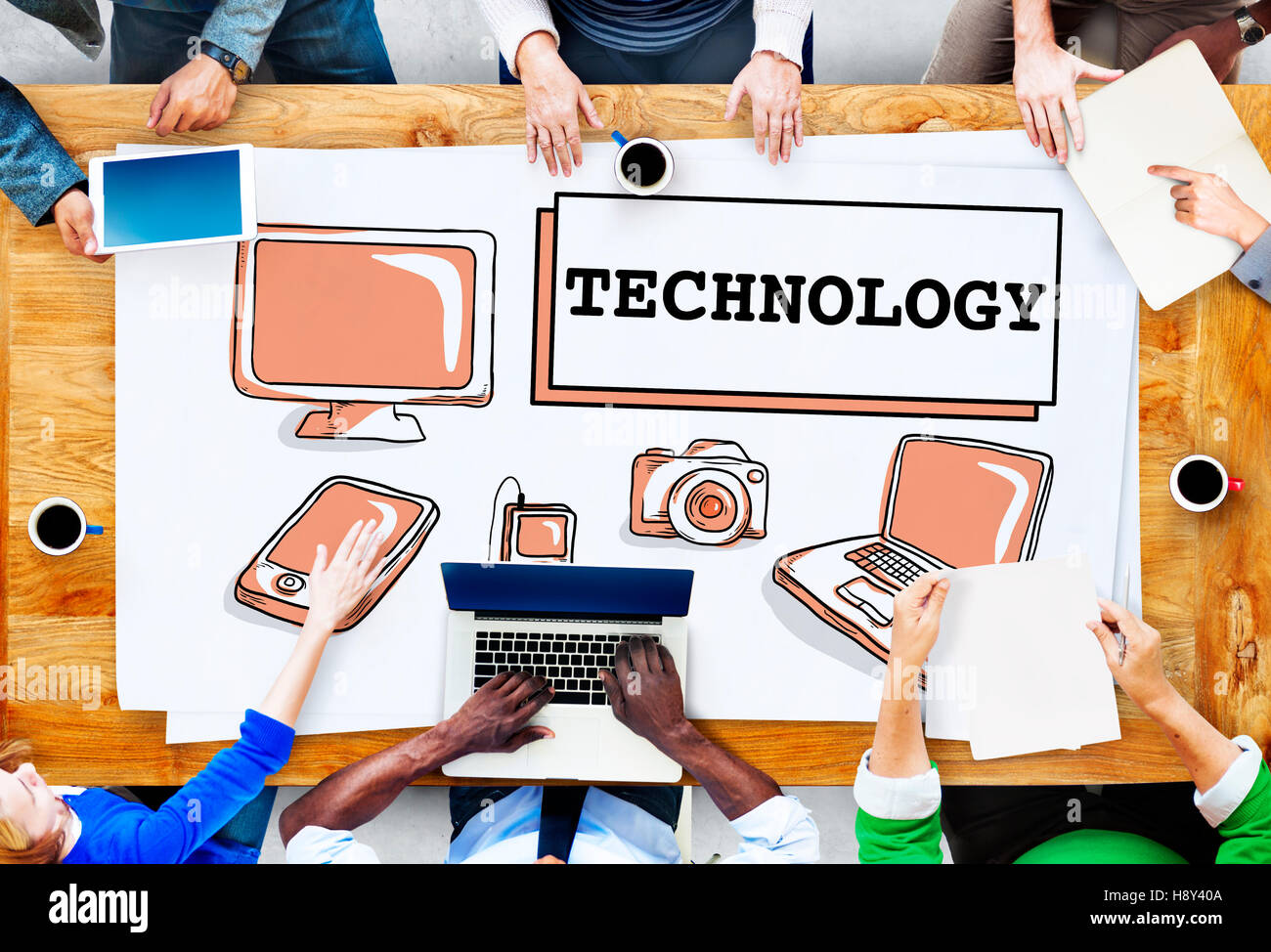 Technology Data Digital Internet Innovation Tech Concept Stock Photo ...