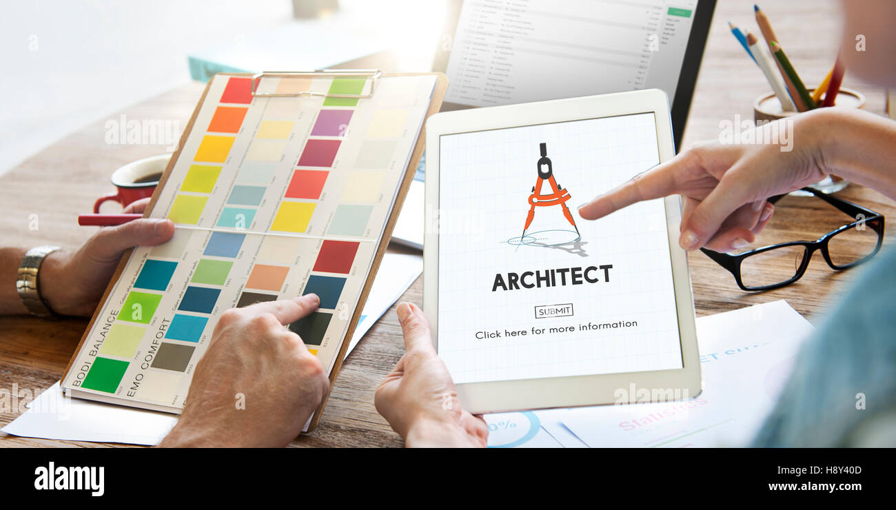 Architect Building Design Construction Structure Concept Stock Photo ...