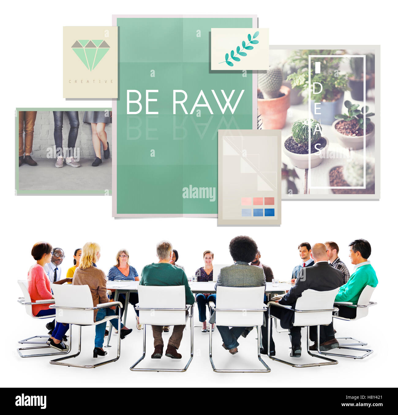 Be Raw Creative Design Ideas Concept Stock Photo - Alamy