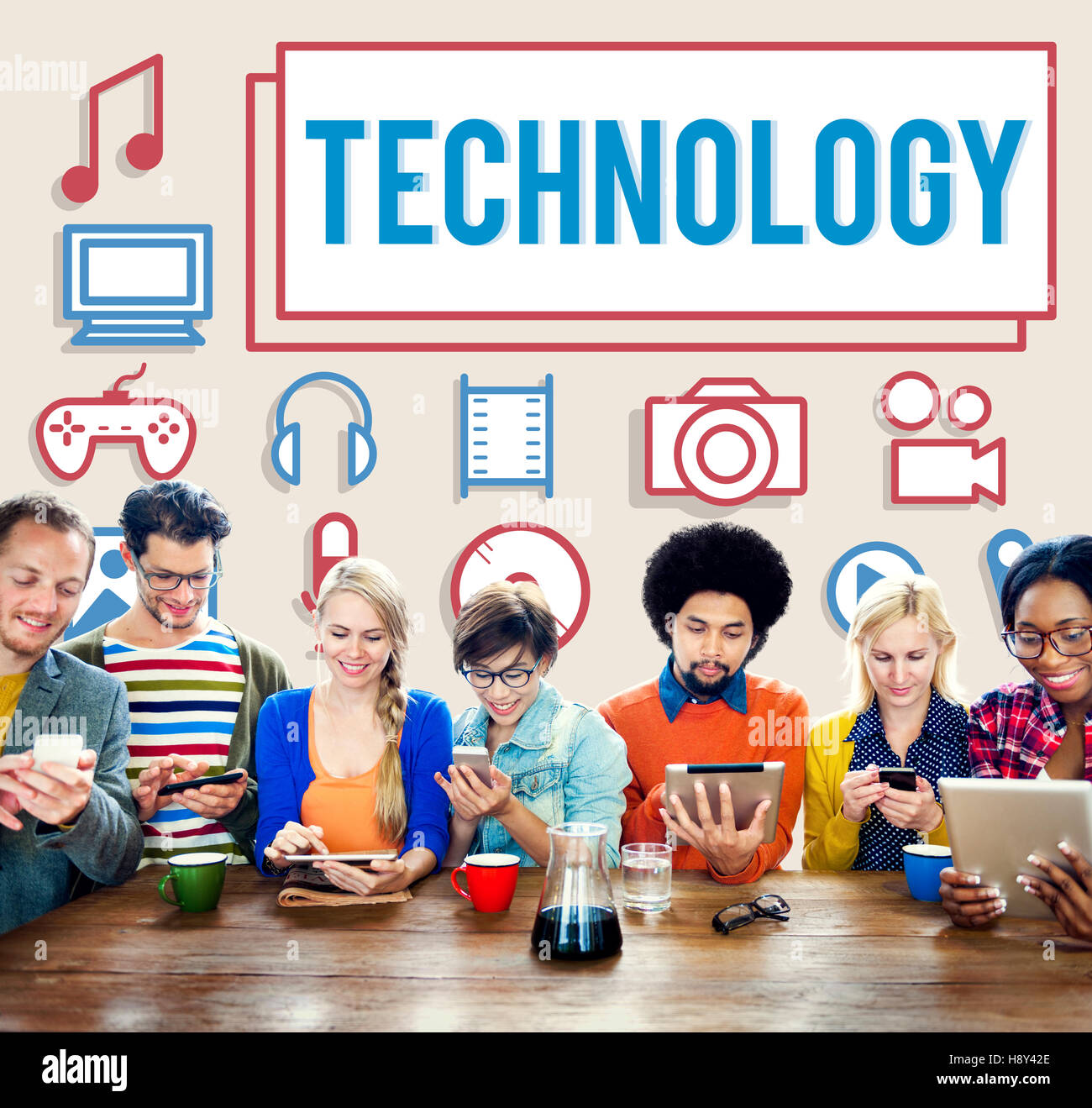 Technology Data Digital Internet Innovation Tech Concept Stock Photo ...