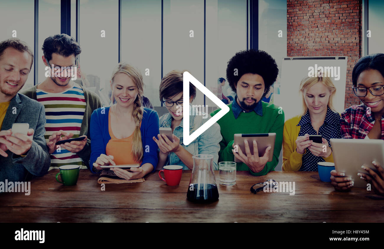 Play Start Button Multimedia Concept Stock Photo - Alamy