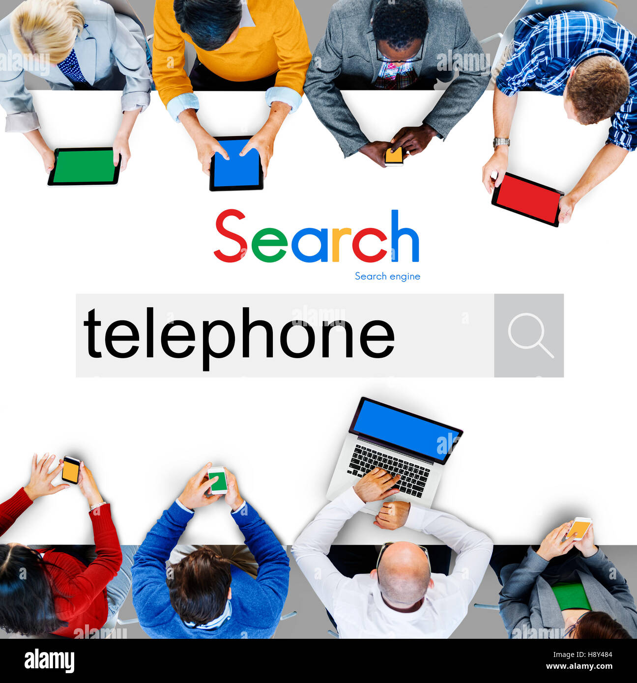 Telephone Communication Calling Telecommunication Concept Stock Photo ...