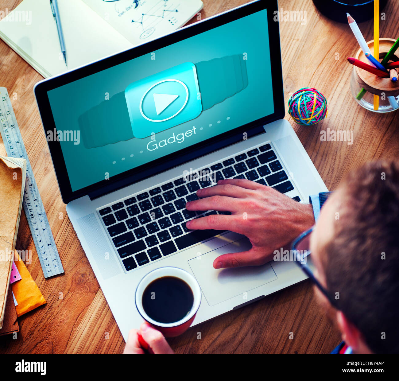 Gadget Device Media Mobility Object Tablet Concept Stock Photo - Alamy