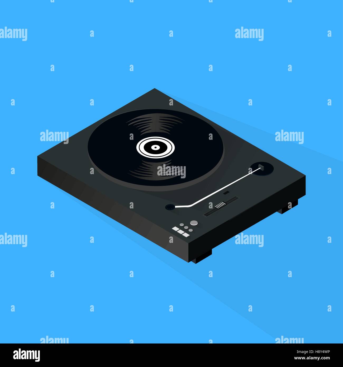 Isometric Turntable 3D Illustration Stock Vector Image & Art - Alamy