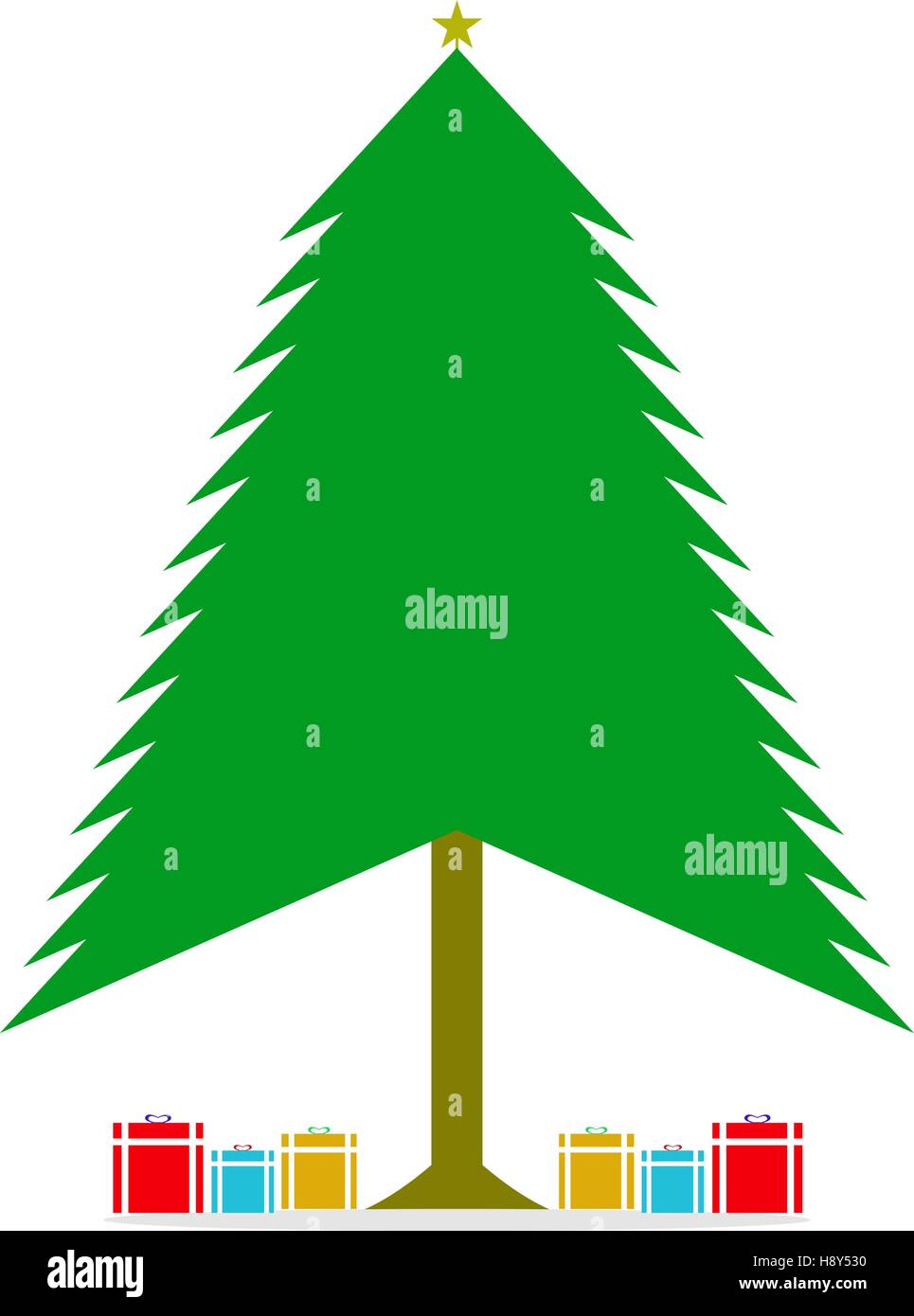 Vector Christmas Tree Stock Vector Image & Art - Alamy