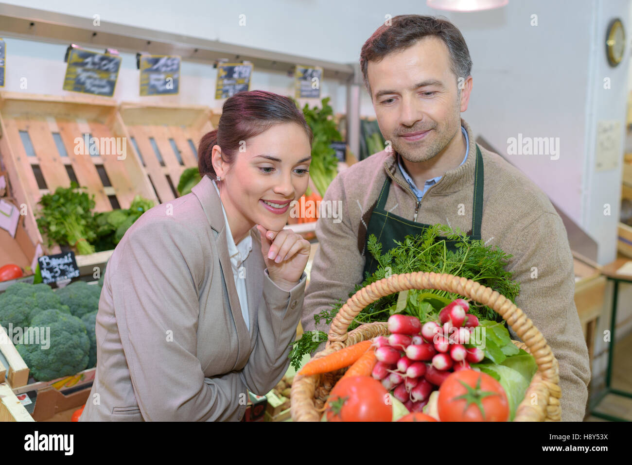 in the fresh produce shop Stock Photo - Alamy