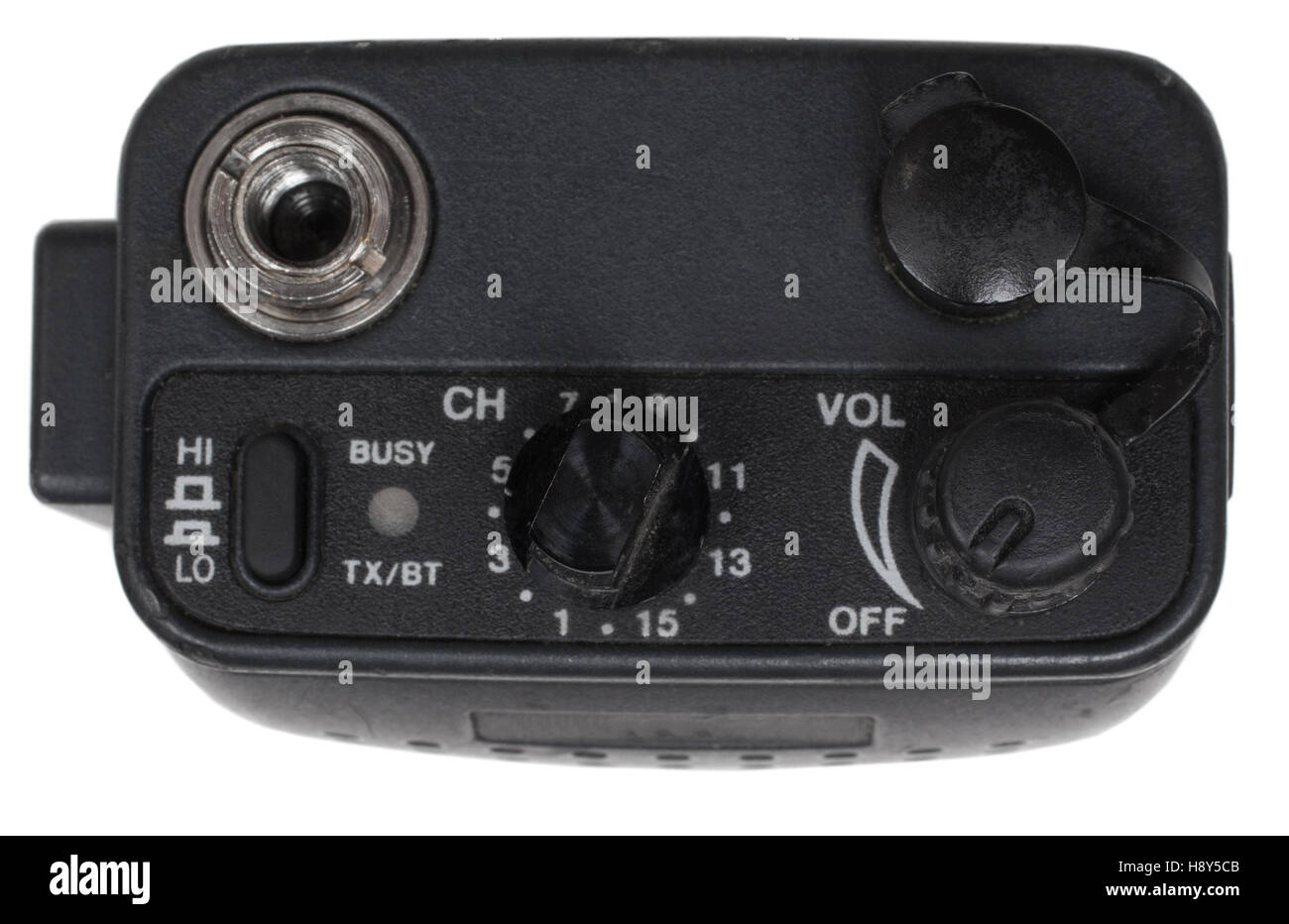 Knobs to control the functions on a walkie talkie Stock Photo - Alamy