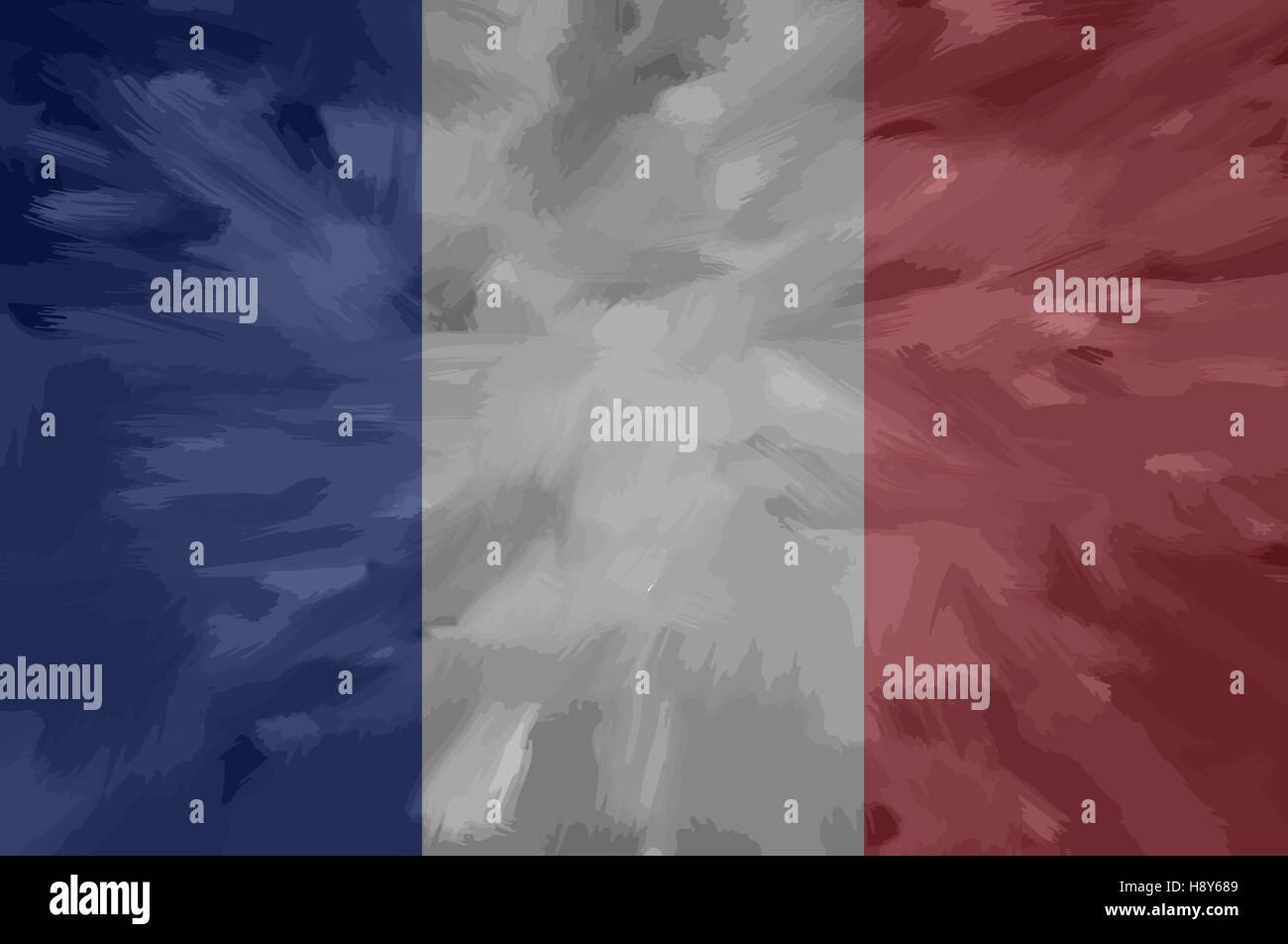 France painted / drawn vector flag. Dramatic, unusual look. Vector file ...