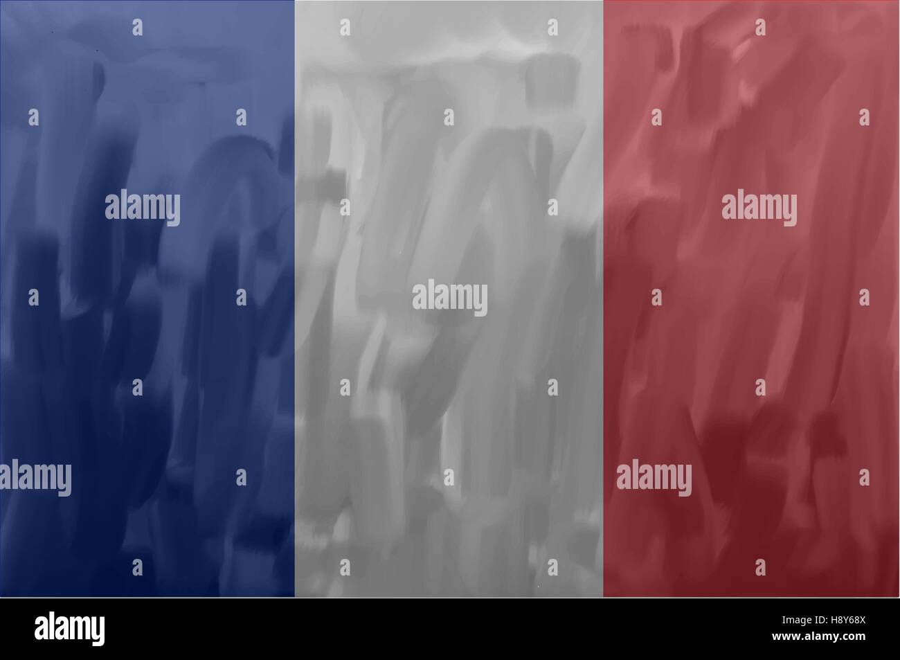 France painted / drawn vector flag. Dramatic, unusual look. Vector file ...